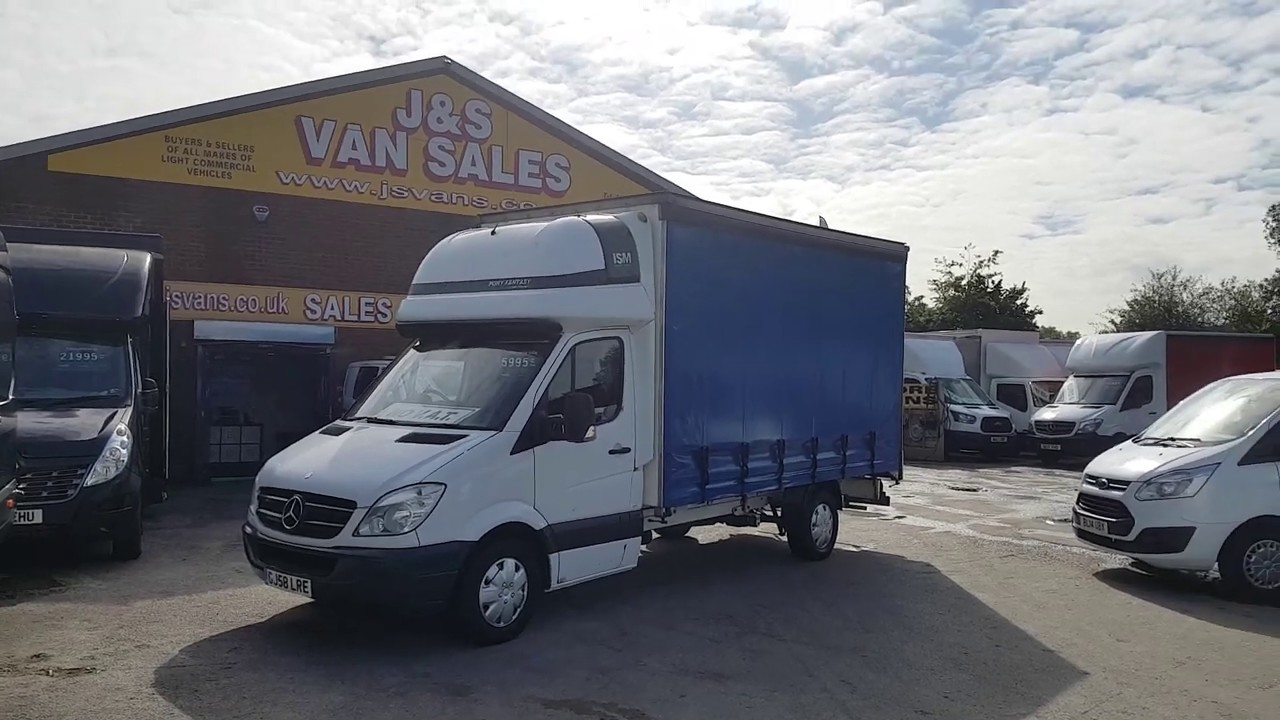 Mercedes sprinter lwb curtain sides no vat - YouTube