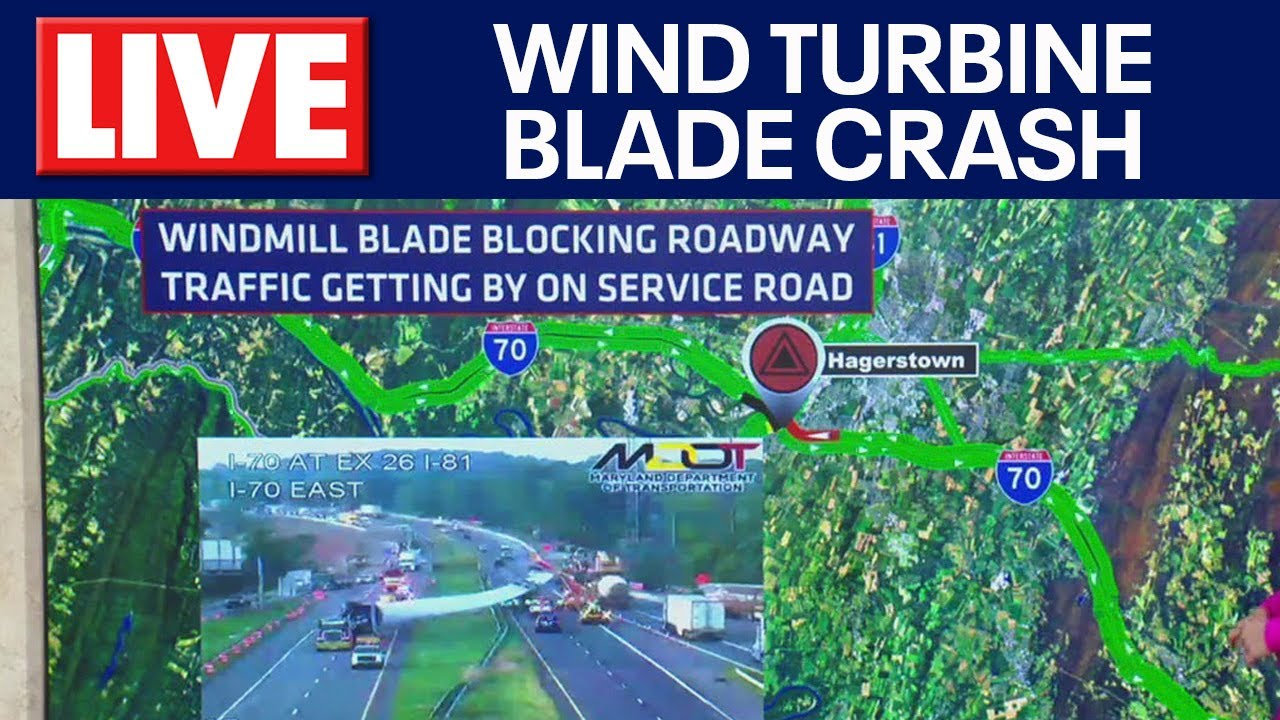 Wind turbine blade crash shuts down traffic in Maryland | FOX 5 DC ...