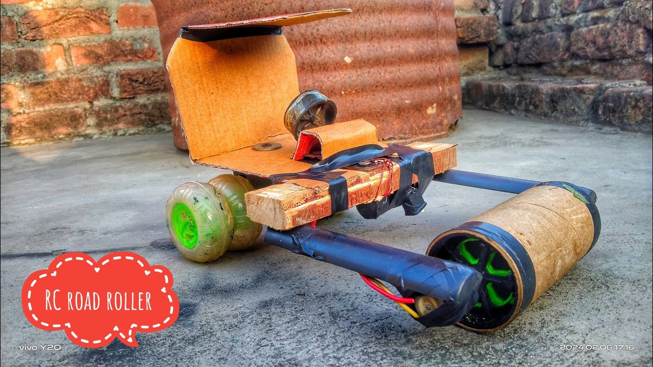 how to make road roller at | RC road roller | #toys - YouTube