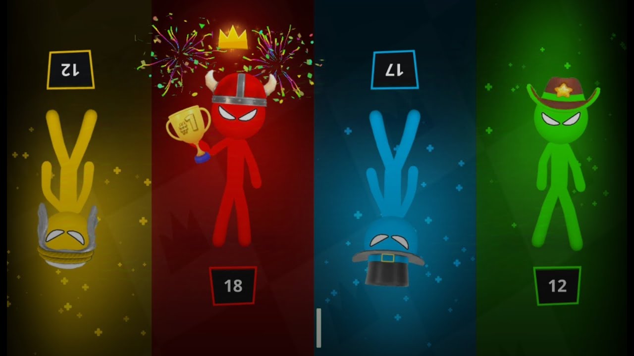 Stickman party 1234 players mini games gameplay Android iOS - YouTube