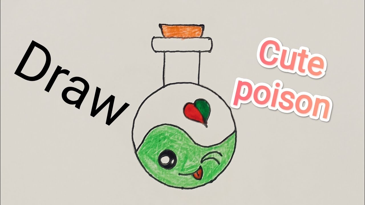 How to draw a cute poison step by step - YouTube