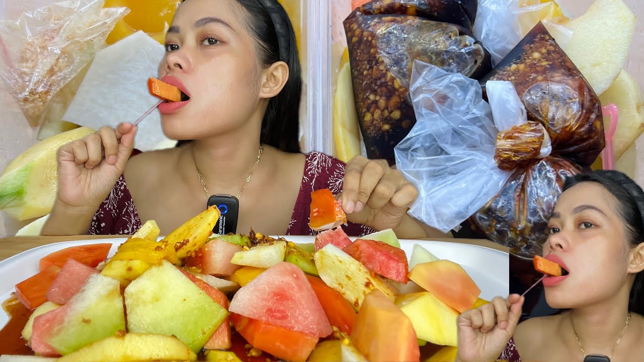 MUKBANG RUJAK BUAH GEROBAK | MUKBANG INDONESIA - YouTube