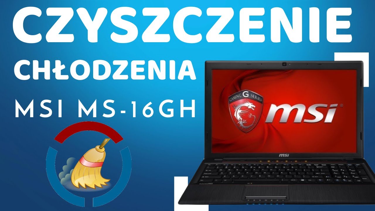 Czyszczenie układu chłodzenia Notebook MSI MS-16GH - YouTube