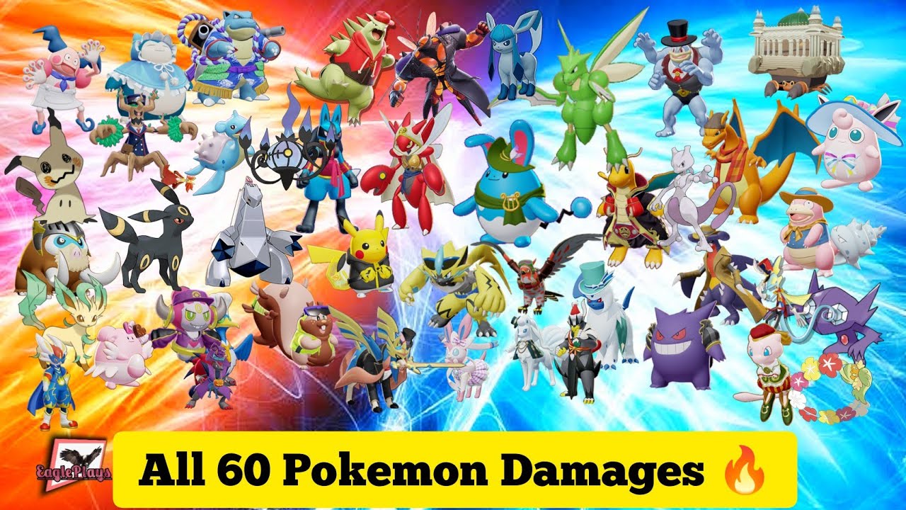 All 60 Pokemon Damages From Lowest To Highest 😄 - YouTube