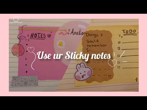 How to use your sticky notes in a cute way 🌸 - YouTube
