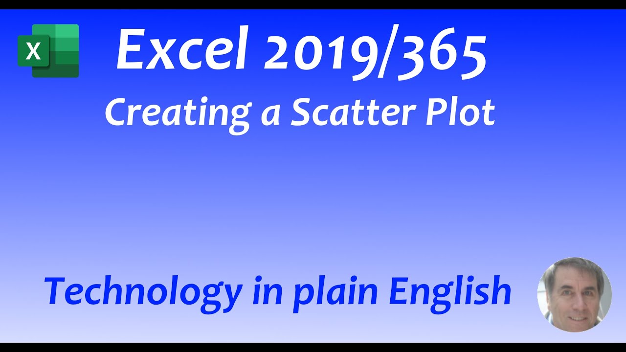 Excel 2019/365: Creating a scatter plot - YouTube