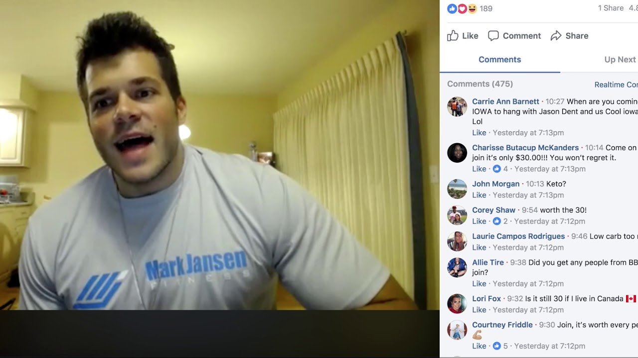 BB19 - Mark Jansen Talks Fitness on Facebook Live - YouTube