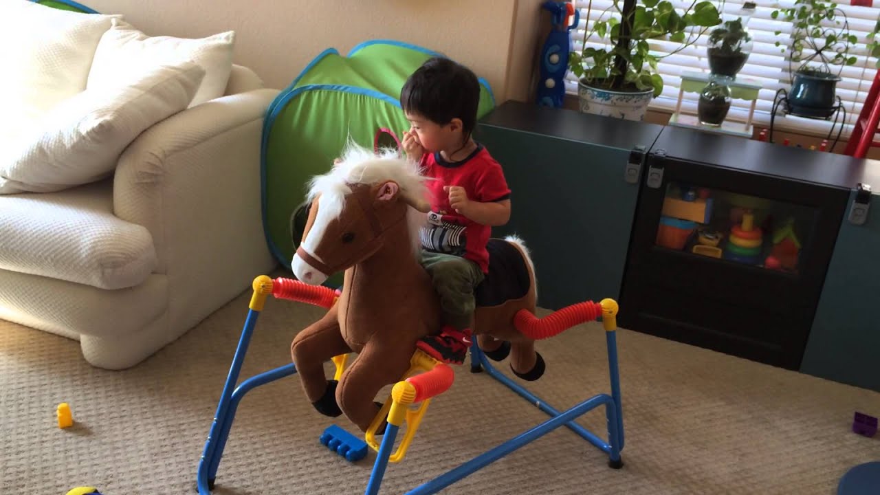 Ride on horsey!! - YouTube