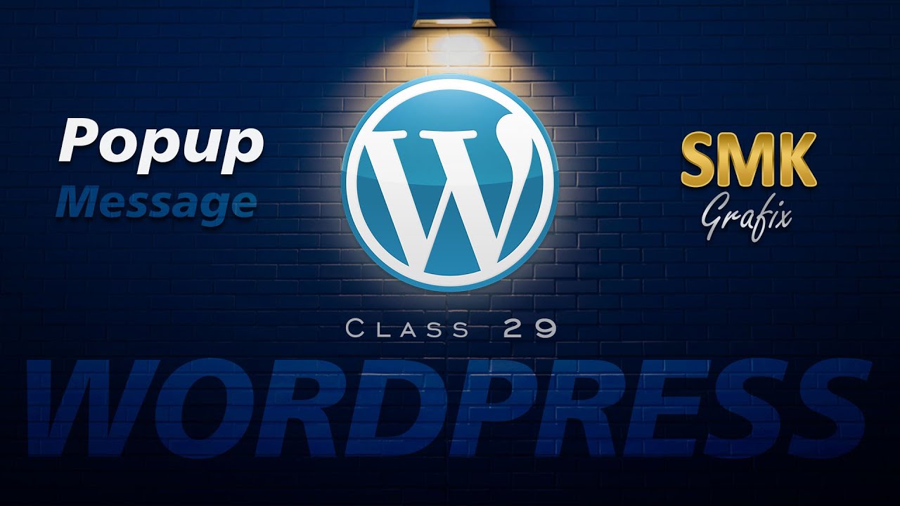 How to create popup message at Wordpress Class 29 Tevta GLESC Urdu Hindi - YouTube