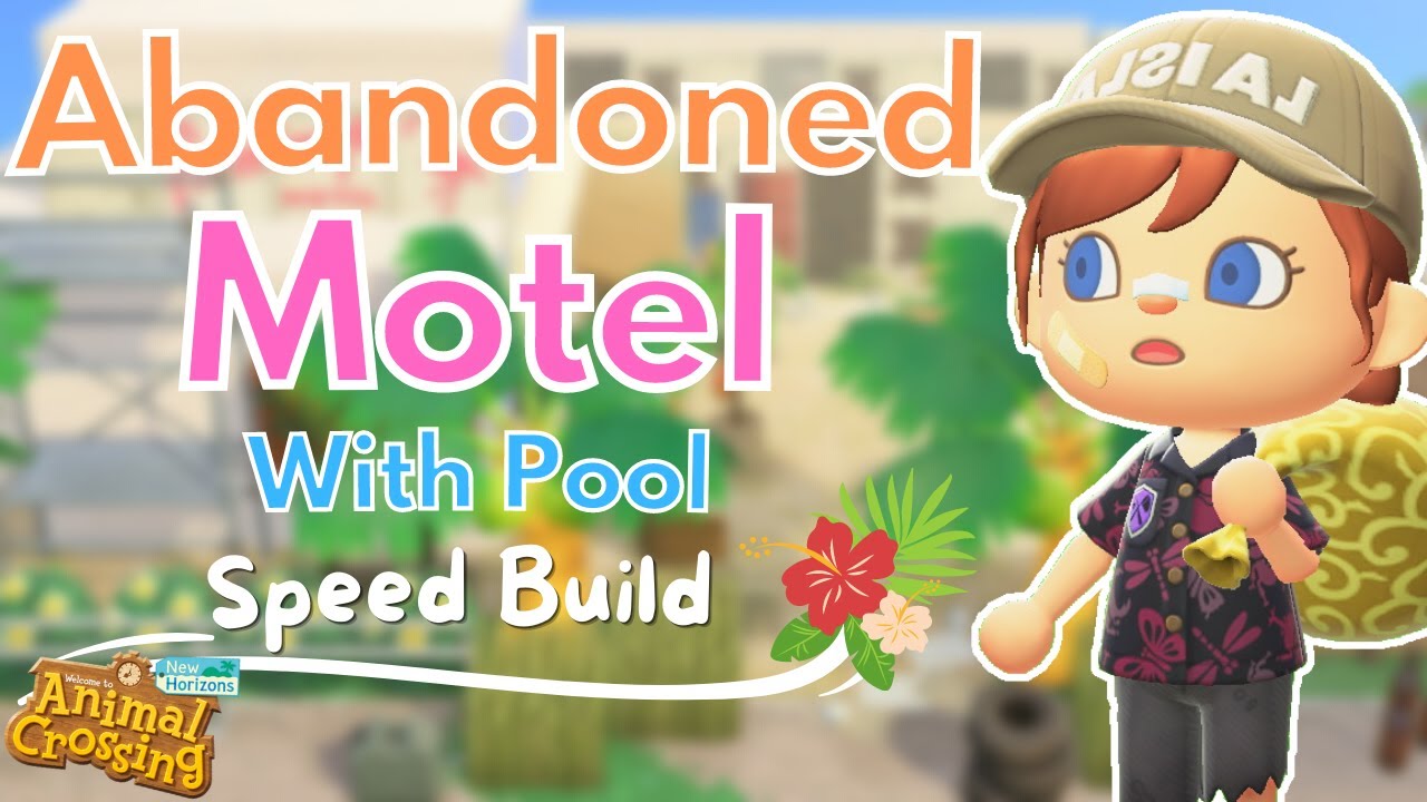 ABANDONED TROPICAL ISLAND ACNH SPEED BUILD | MOTEL FAUX BUILDING BUILD ...