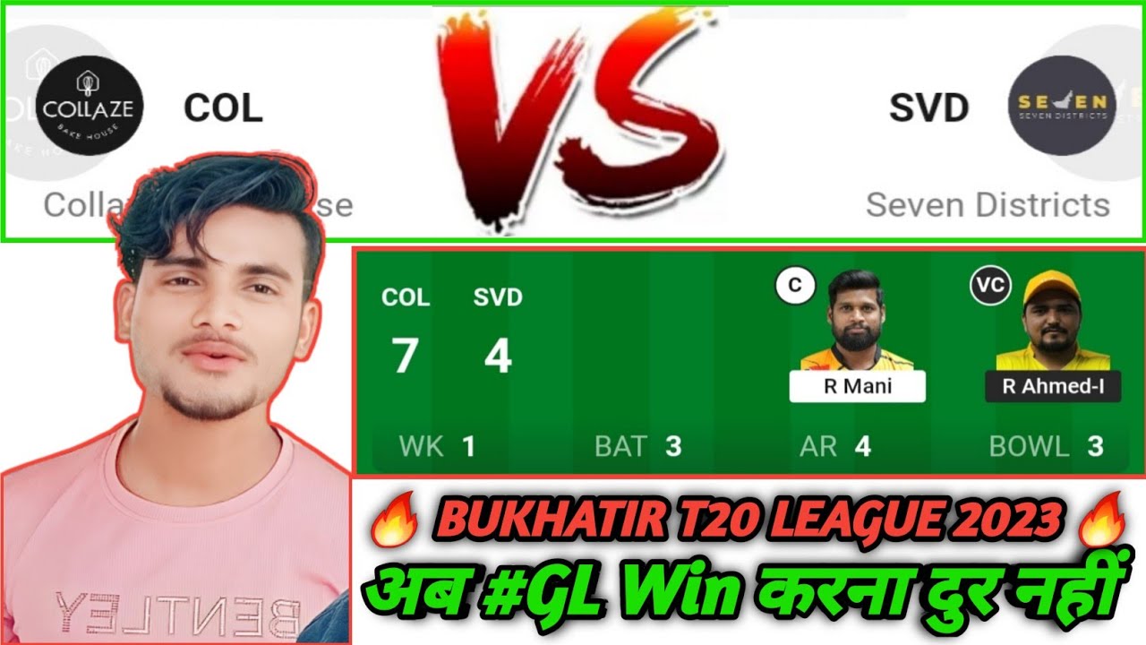 COL vs SVD Dream11 Prediction | COL vs SVD Dream11 T20 Match | COL vs ...
