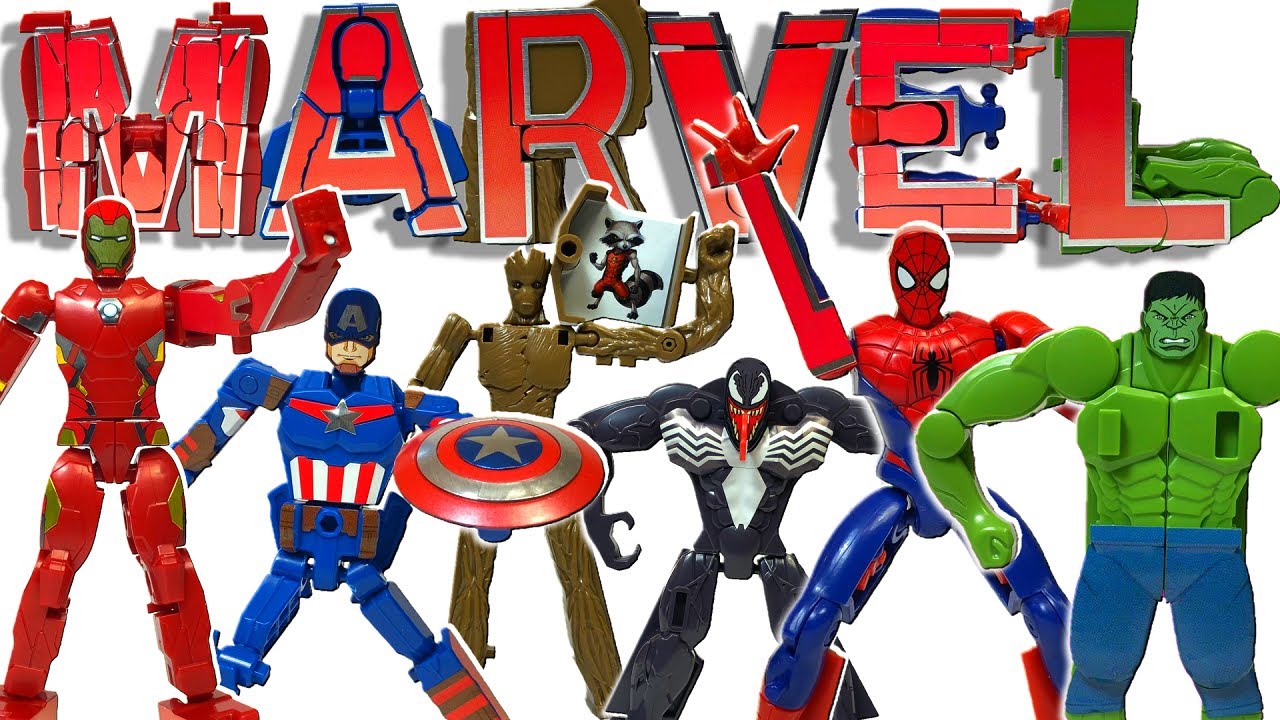 【MARVEL】Toys with deformed alphabet Super hero - YouTube