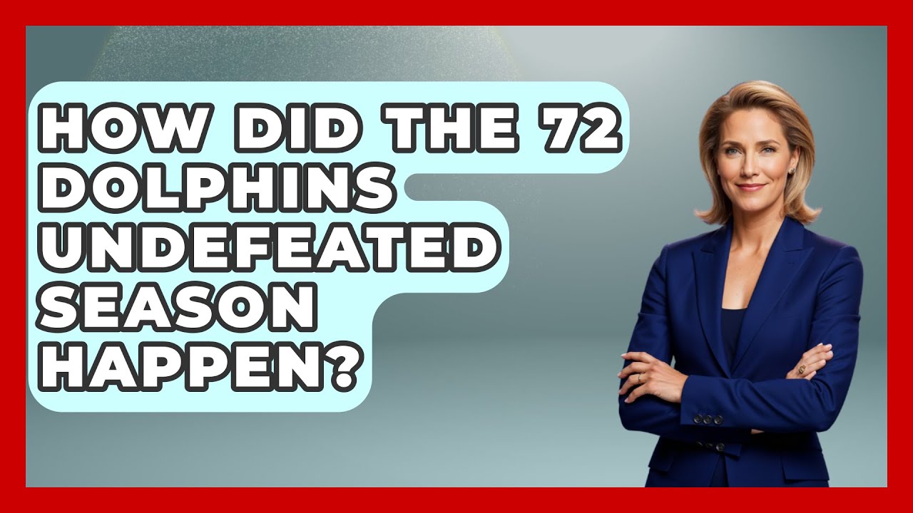 How Did The 72 Dolphins Undefeated Season Happen? - Epic Sports Tales ...