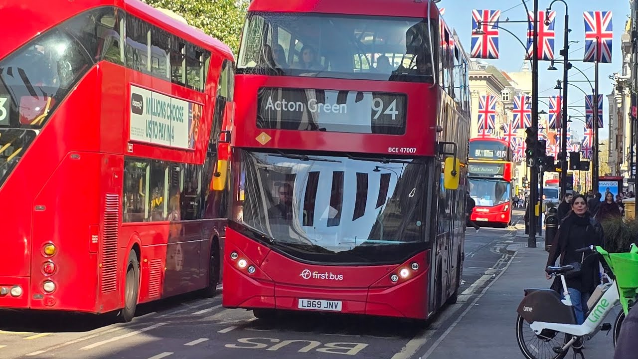 First Bus London ADL Enviro 400EV BYD BCE47007 LB69 JNV Route 94 - YouTube