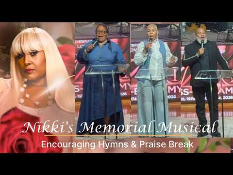 Kathy Taylor, Chrystal Rucker & Pastor Brian Nelson, Hymns & Praise Break @ Nikki's Memorial Musical