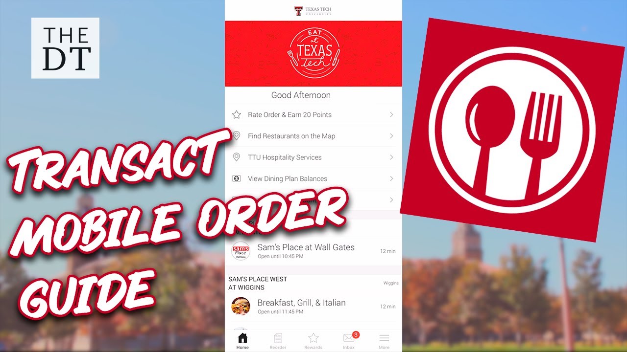 How to order food online at Texas Tech with the Transact Mobile ...