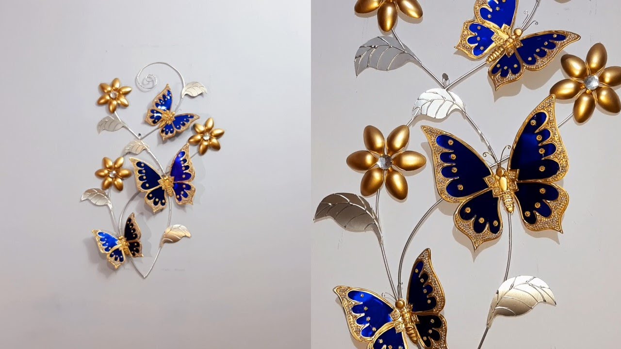 Adorno con mariposas azules. adorno elegante- elegant ornament. - YouTube