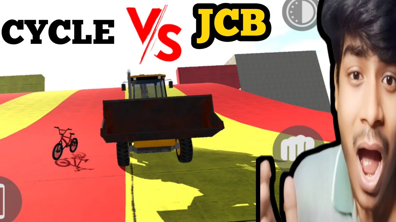 CYCLE VS JCB (MEGA RAMP CHALLENGE) - YouTube