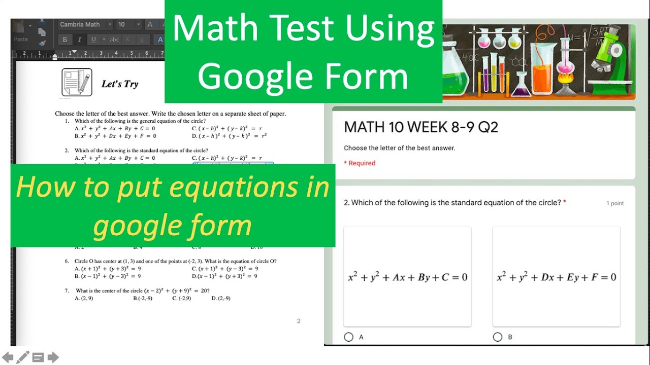 Math Test Using Google Form - YouTube