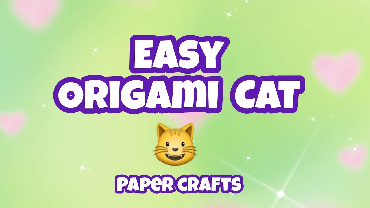Easy Origami Cat for Kids | Step-by-Step Paper Folding Tutorial - YouTube