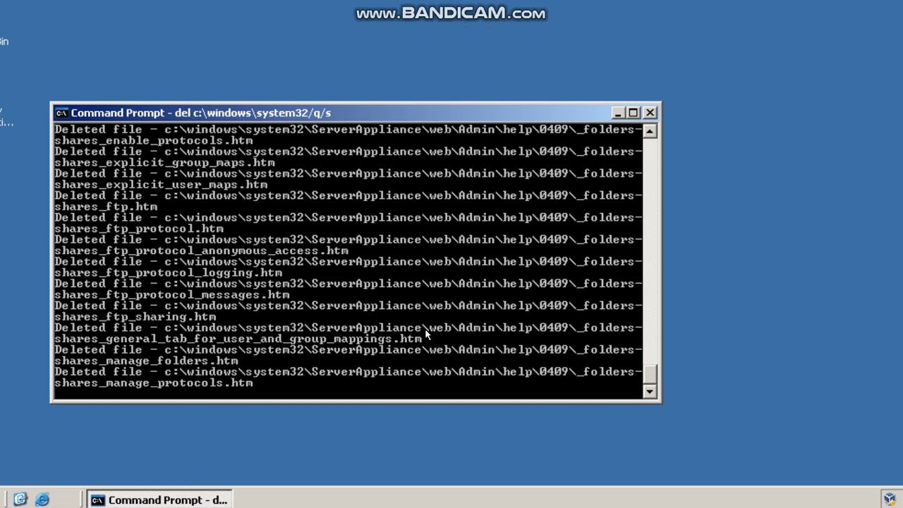 deleting System32 on Windows Server 2003 - YouTube