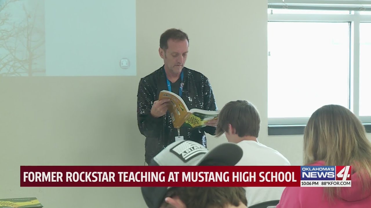 Former rock star teaching at Mustang High School - YouTube