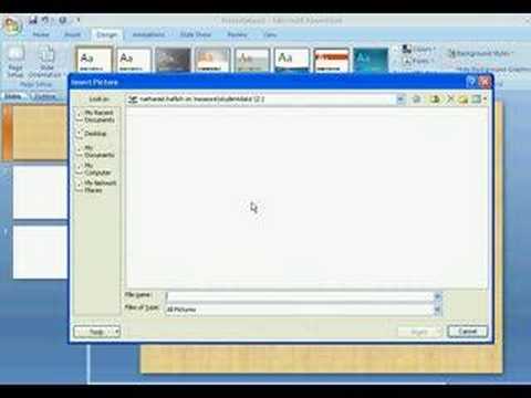 Insert a Picture as a background in Power Point - YouTube
