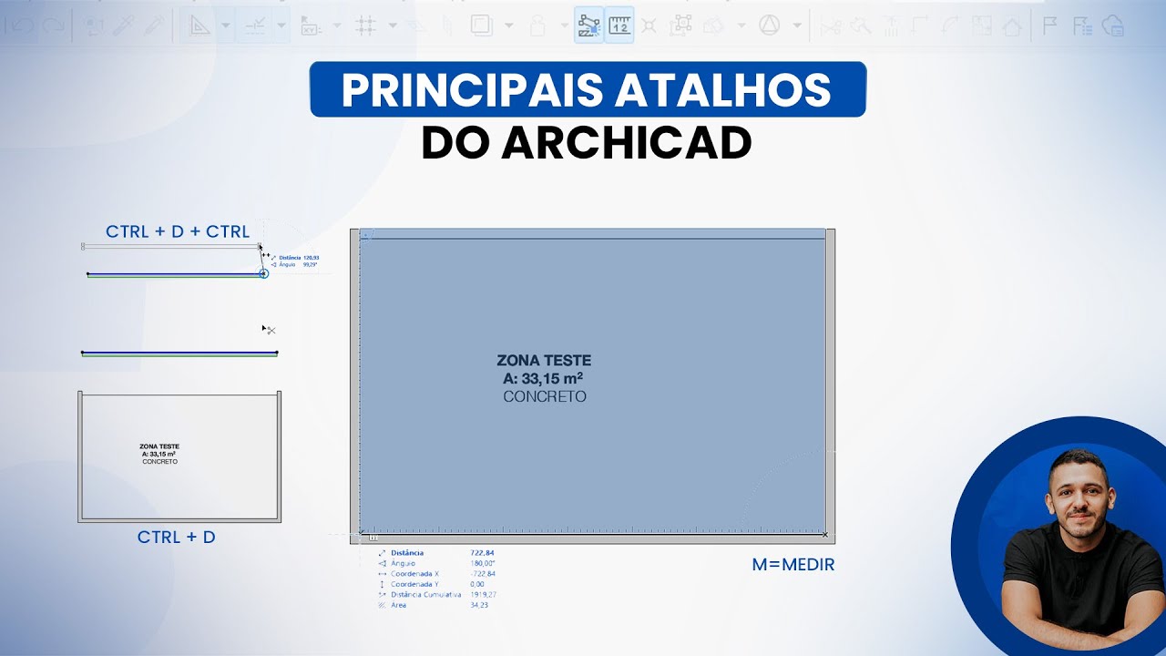 PRINCIPAIS ATALHOS DO ARCHICAD - YouTube
