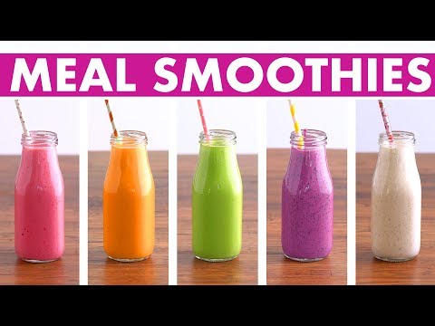 5 Healthy Meal Replacement Smoothies Recipes - Fruit, Veggies, Protein - Mind Over Munch