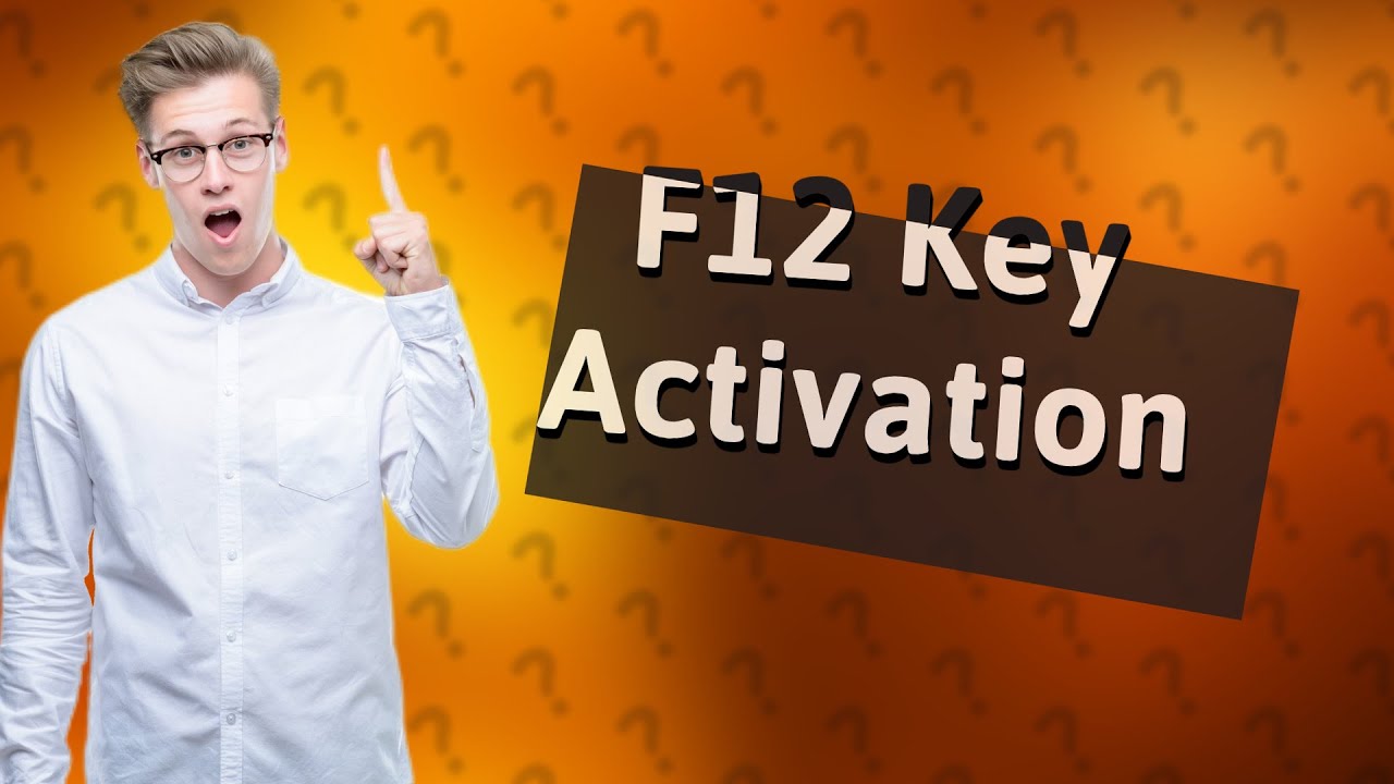 How do I activate my F12 key? - YouTube