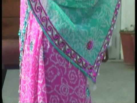 Pink Pure/Sea Green Georgette Bandhej Saree with Blouse