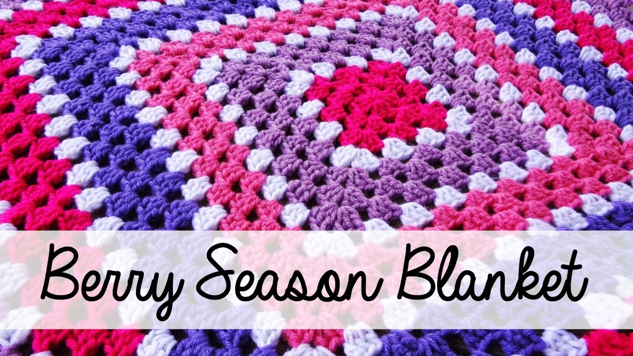 Super Easy Crochet Granny Square Blanket! (Berry Season Blanket) - YouTube
