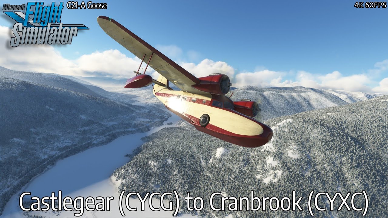 Castlegear (CYCG) to Cranbrook (CYXC) - G21-A Goose - Microsoft Flight ...