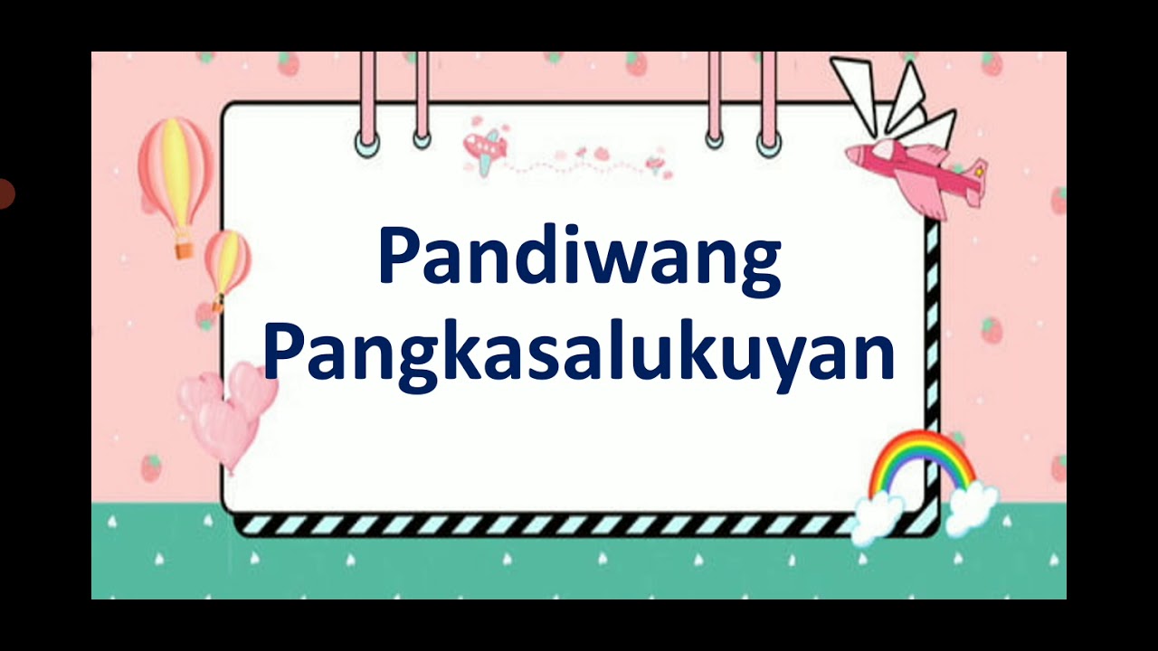 pandiwang pangkasalukuyan - YouTube
