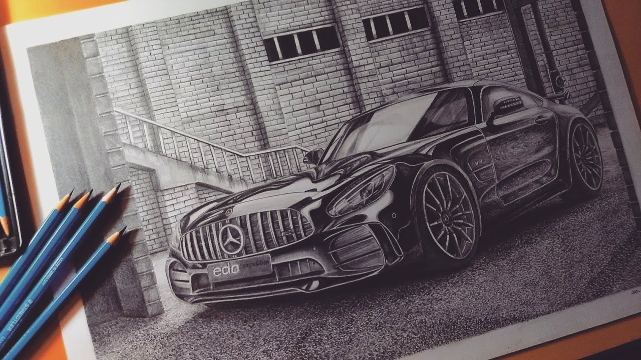 MERCEDES Benz AMG GTR EDO Competition 2018 DRAWING - YouTube