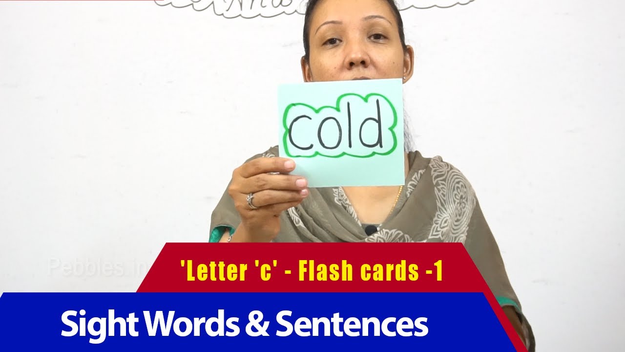 Sight Words & Sentences Letter 'c' | Flash cards -1| Part - 25 | How to ...