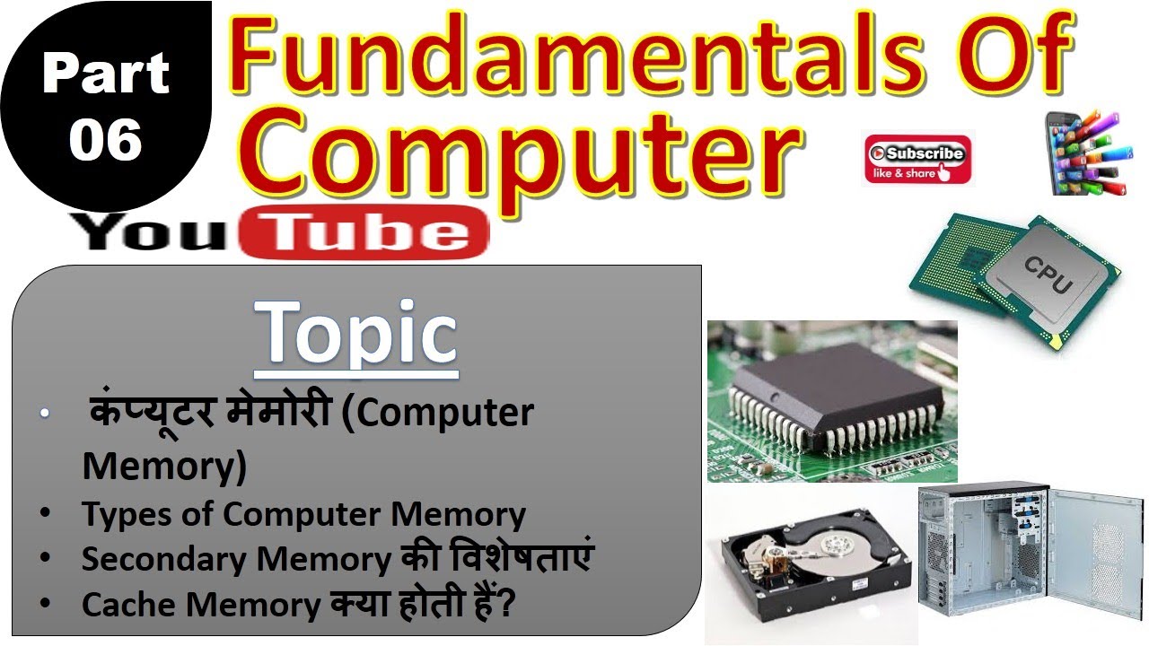 Part 06, Computer Fundamentals in Hindi | Computer Memory | What is Ram ...