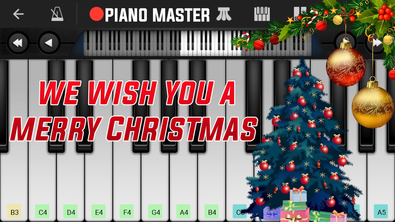 We Wish You a Merry Christmas Song Easy Piano Tutorial - YouTube