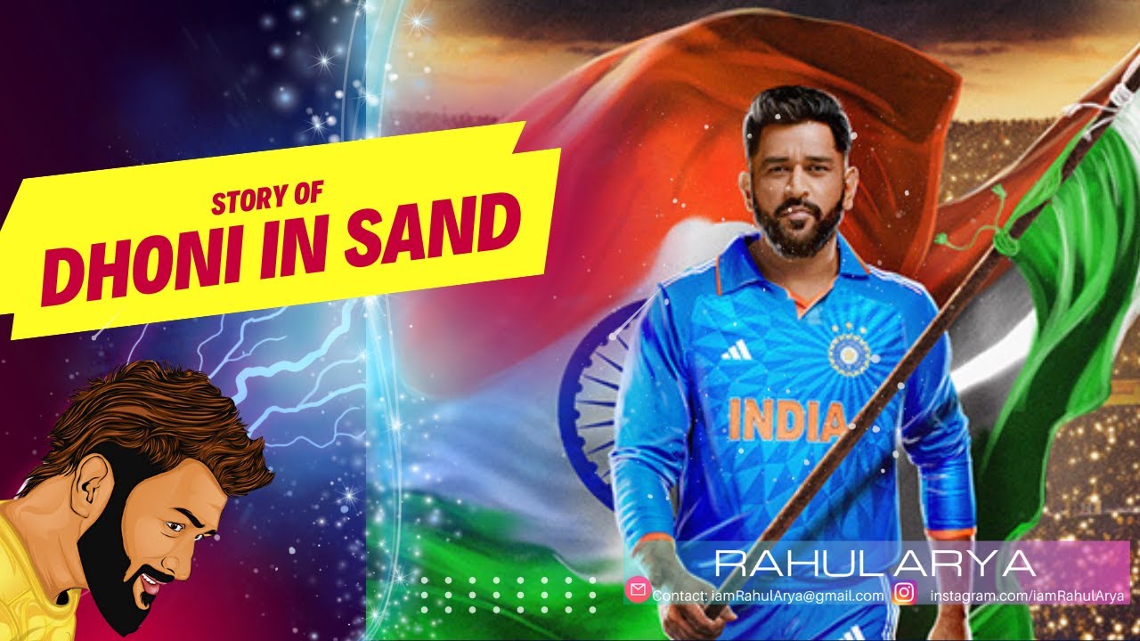 MS DHONI Life in 4min. | Thankyou #MSD | Sand Art ft. Rahul ARYA - YouTube