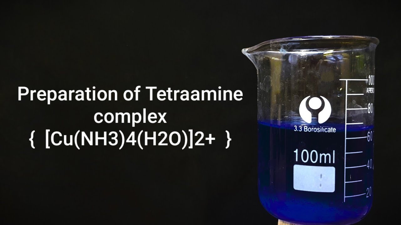 Preparation Of Copper Tetramine Complex { [Cu(NH3)4(H2O)n]SO4 } - YouTube