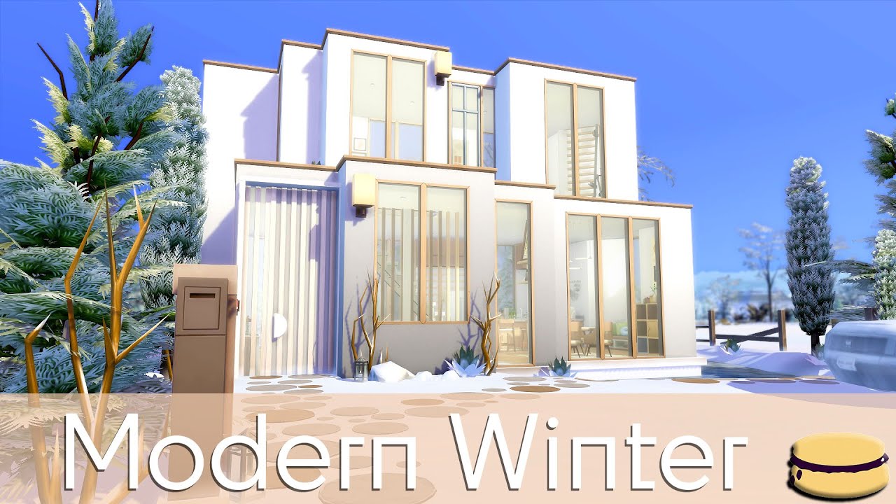 Modern Winter Home | Speed Build | The Sims 4 - YouTube