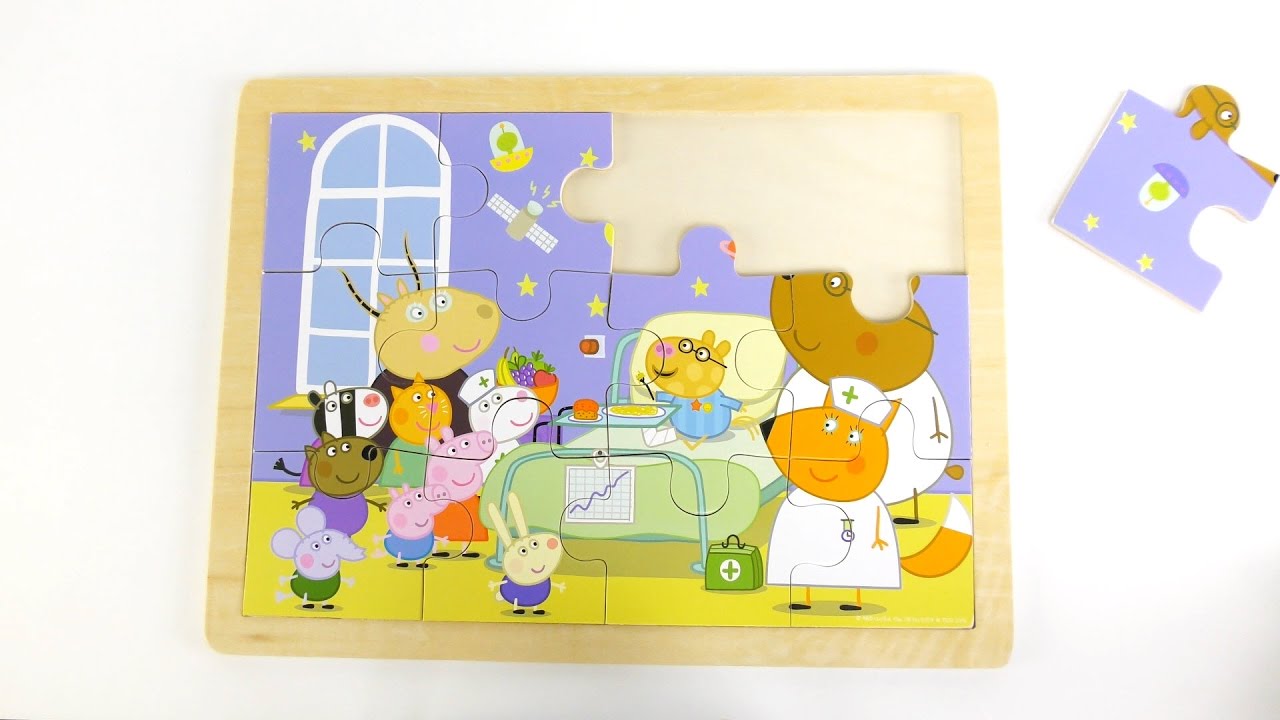 Pig Get Well Soon wooden puzzle - YouTube