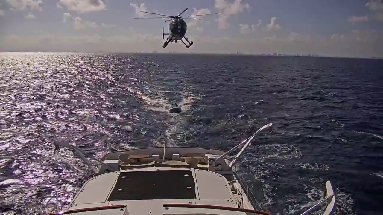 My First Helicopter Yacht Landing - YouTube
