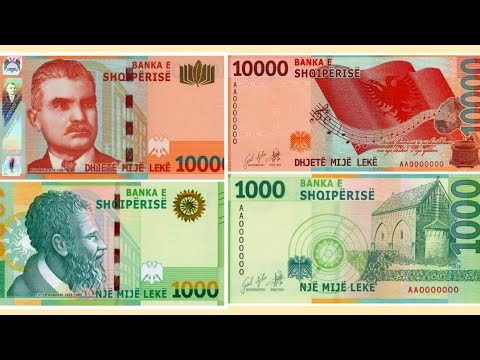 Albania new 10000 and 1000 lek banknotes | Shqipëria kartëmonedha të ...