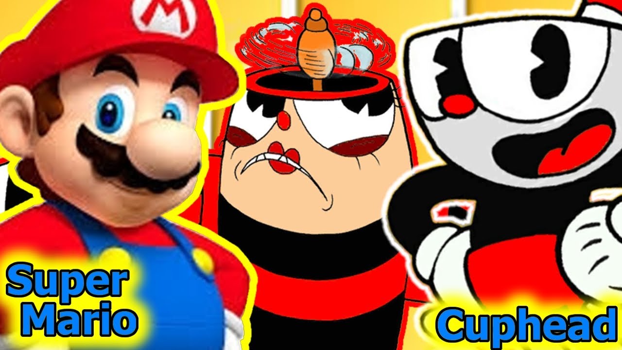Super Mario In Cuphead VS Red Rumor Honeybottoms Moded Boss Fight (New ...