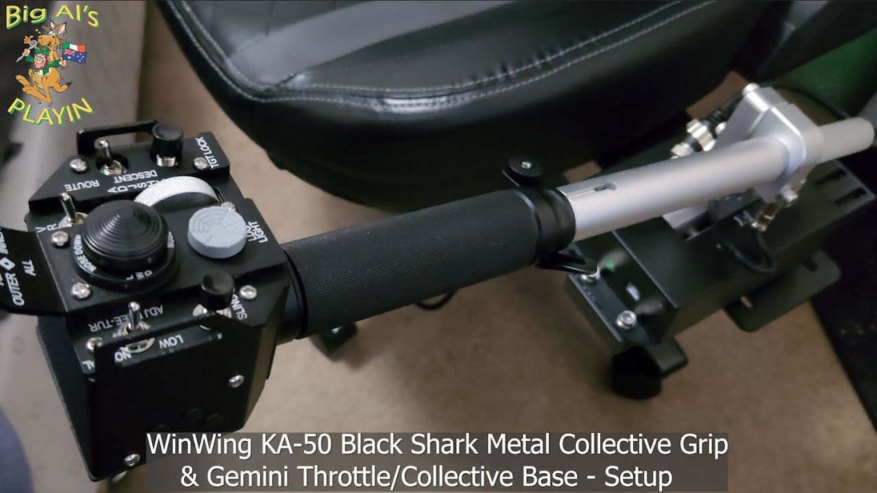 WinWing KA 50 Black Shark Metal Collective Grip and Gemini Throttle ...