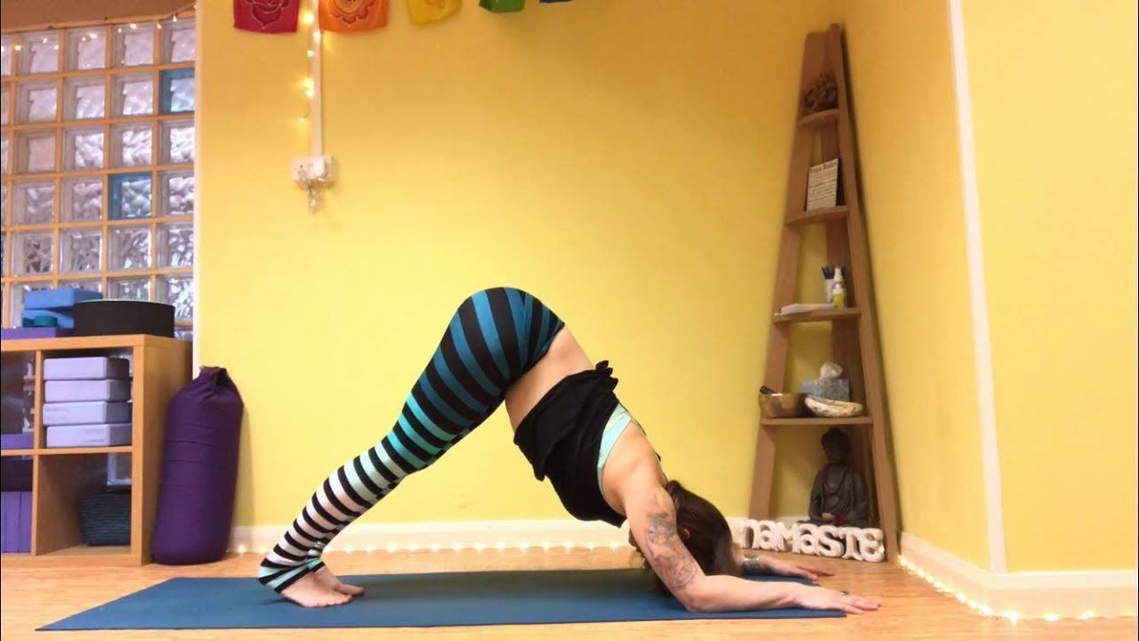 Forearm yoga practice ~plank, downward dog & inversion - YouTube