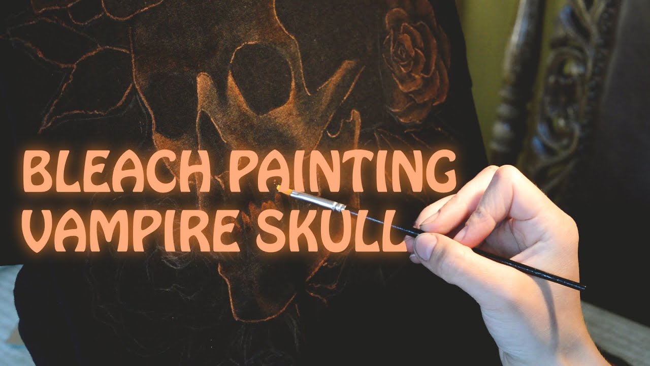Bleach Painting a Vampire Skull - YouTube