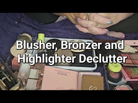 Blusher, Bronzer and Highlighter Declutter #beauty #makeup # - YouTube
