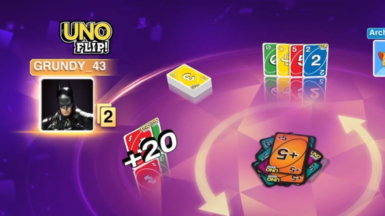 Uno Flip! Bullying Grundy with draw cards - YouTube
